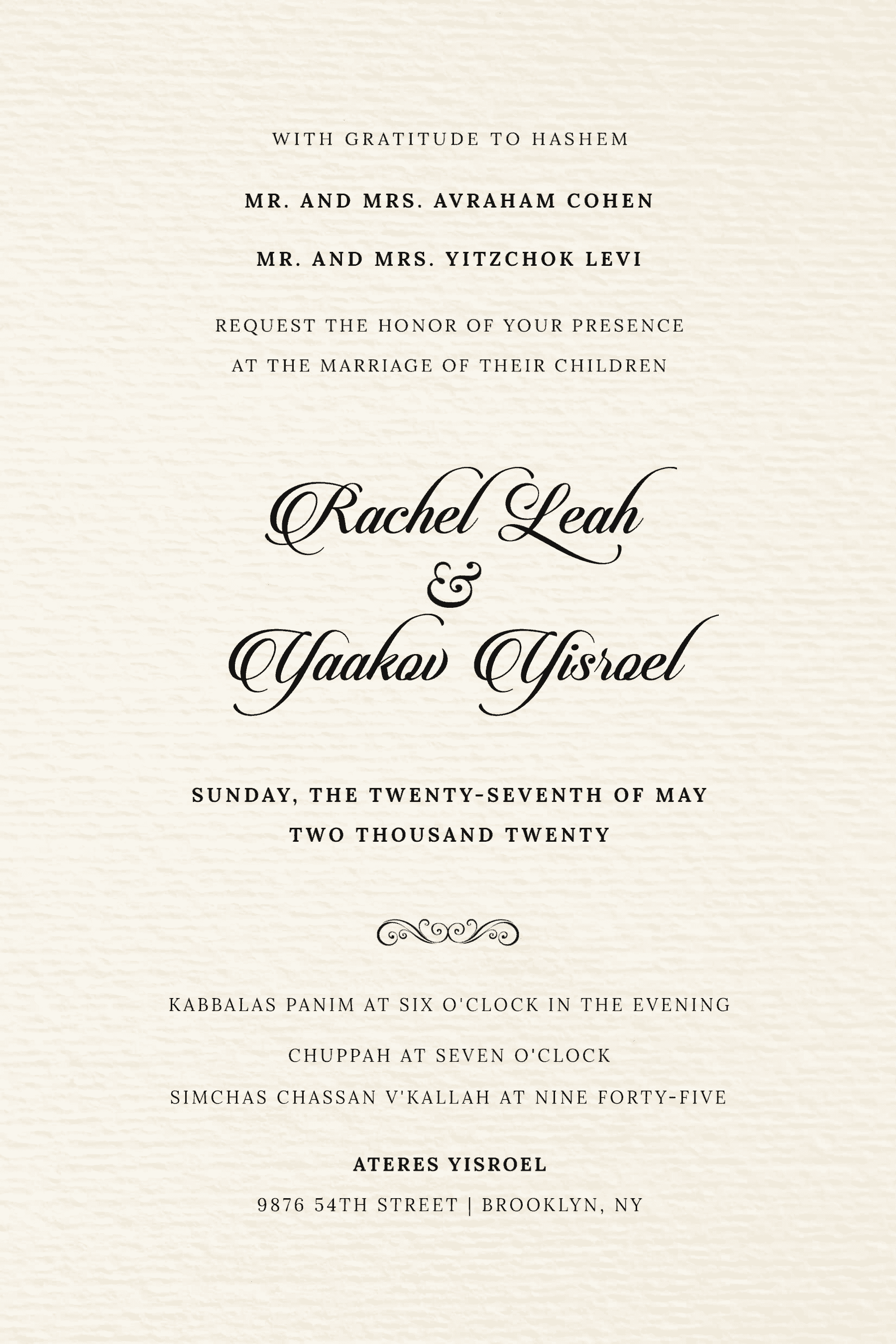 Jewish wedding invitations store